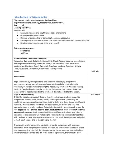 Introduction To Trigonometry