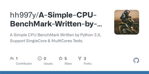 Github Hh997ya Simple Cpu Benchmark Written By Python A Simple Cpu