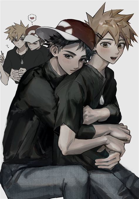 Red And Blue Oak Pokemon And More Drawn By Sekaiitinoki Danbooru