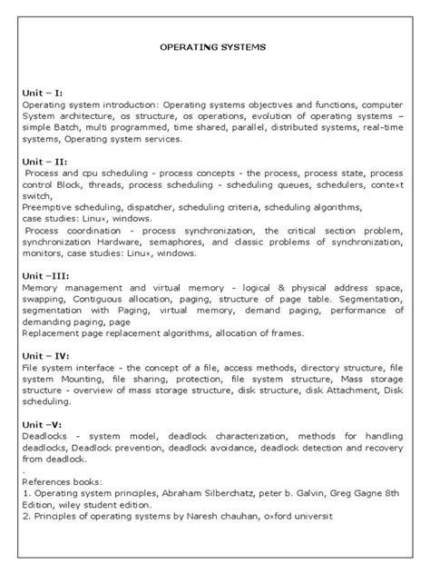 Bca Ii Sem Operating Systems Pdf Operating System Process Computing
