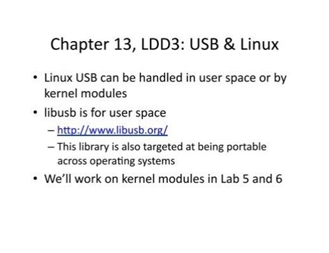 chapter 13 ldd3 usb and linux