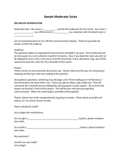 Fillable Online Introduce A Guest Speaker With This Sample Script In 3 Steps Fax Email Print