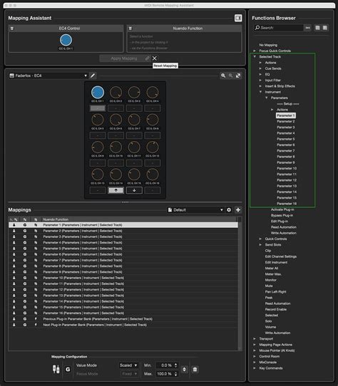 Remote Mapping Assistant Assiging Instrument Parameters Not Quick