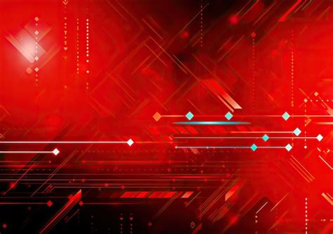 Premium Photo Abstract Red Technology Background Vector Illustration