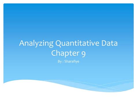 Chapter 10 Data Analysis And Presentation Ppt