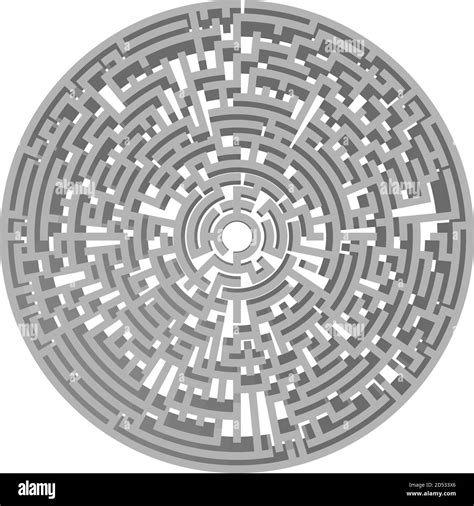 Solvable 3d Maze Labyrinth Puzzle Game Vector Illustration Stock