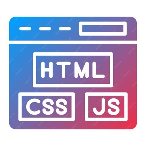 Premium Vector Html Js Css Icon Style