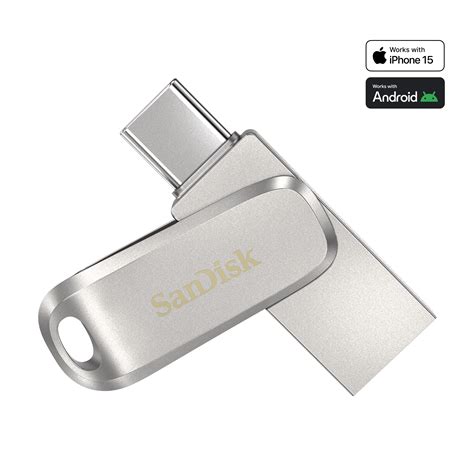 32GB Zilver SanDisk Ultra Dual Drive Luxe USB Type C Flashdrive Sandisk