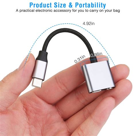 Type C To Mm Headphone Charger Adapter Usb C To Aux Audio Jack Cable Cord Ad