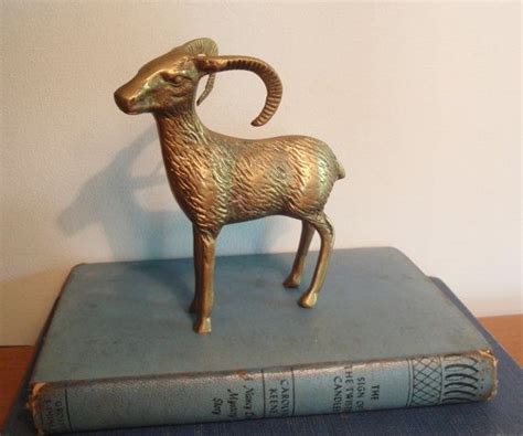 Vintage Solid Brass Ram Figurine