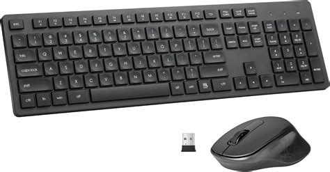 Wireless Keyboard And Mouse Combo Earlylit 2 4g Full Sized Ergonomic Keyboard Mouse