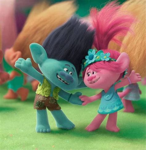 Poppy E Tronco Poppy And Branch Trolls Movie Branch Trolls