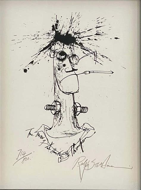 Ralph Steadman Brain Of Hunter S Thompson For Sale At 1stdibs