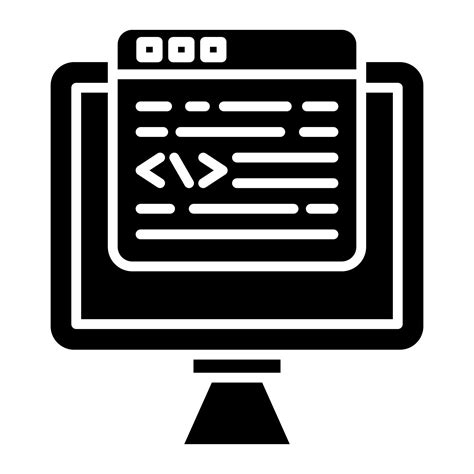 Programmer Glyph Icon 15036089 Vector Art At Vecteezy