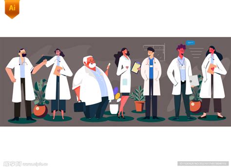医生卡通插画设计图卡通设计广告设计设计图库昵图网
