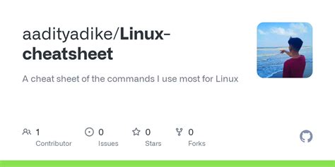 Github Aadityadikelinux Cheatsheet A Cheat Sheet Of The Commands I