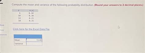 Solved Compute The Mean And Variance Of The Following