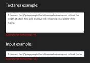 Limit The Number Of Characters In Text Fields Jquery Limittext Js Free Jquery Plugins