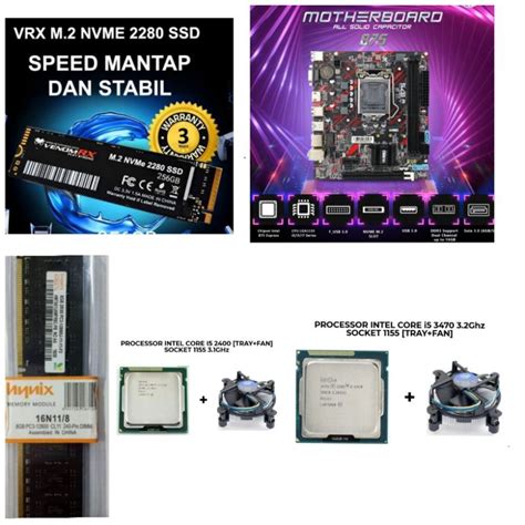 Jual Paket Pc Rakitan Intel Core I Gen Gen Lga H Nvme Ram Gb Ssd Gb