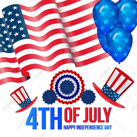 7 월 4 일 우아하고 다채로운 모양 현대 벡터 디자인 7 월 4 일 기념일 독립 Png 일러스트 및 벡터 에 대한 무료