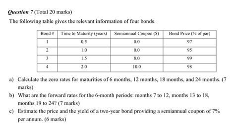 Solved Question Total Marks The Following Table Gives Chegg Com