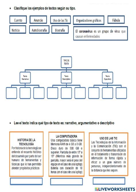 Tipos De Textos 1419946 Carlasam12 Live Worksheets