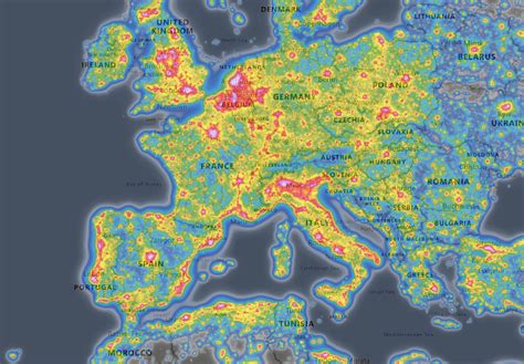 Light Pollution Map Europe