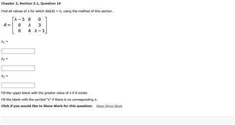 Solved Chapter 2 Section 21 Question 16 Find All Values Of A For