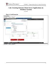 Securing Internet Client Server Applications On Windows Systems Docx IT Operating Sys