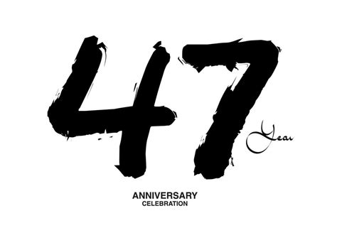 47 anos aniversário celebração vetor modelo 47 número logotipo projeto