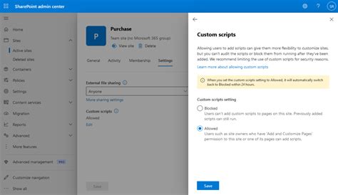 Enable Custom Script In Sharepoint Online Using Powershell Sharepoint
