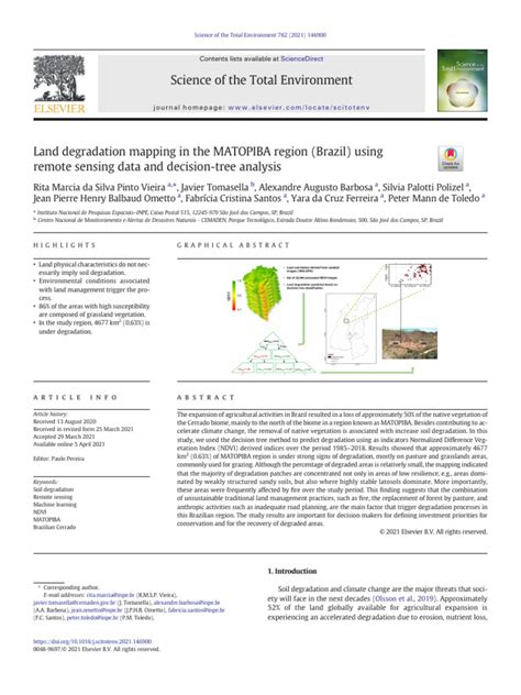 11 Land Degradation Mapping In The Matopiba Region 031440 Pdf