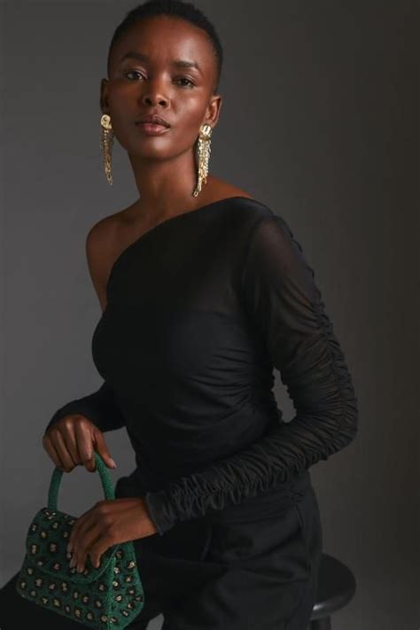 여성 상의 And 티셔츠 앤트로폴로지 한국 공식 온라인 스토어 Sheer Top Clothes For Sale One Shoulder