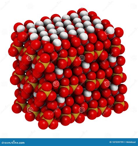 Kaolinite Clay Mineral Crystal Structure Stock Illustration