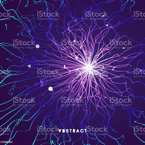 점 분해 동적 방출 입자가 있는 배열 3d 기술 스타일 추상적인 배경입니다 벡터 일러스트 3차원 형태에 대한 스톡 벡터 아트 및 기타 이미지 Istock