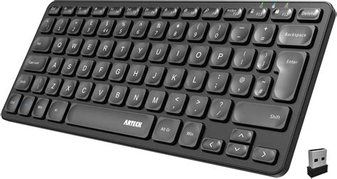 Buy Arteck 2 4g Wireless Keyboard Ultra Slim And Compact Wireless Keyboard With Media Hotkeys