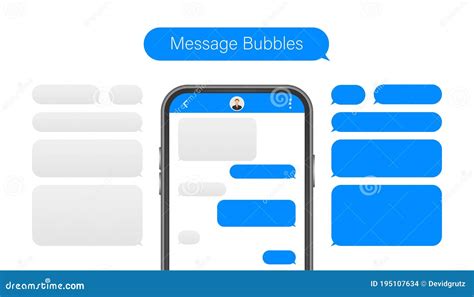 Chat Interface Application With Dialogue Window Clean Mobile Ui Design Concept Sms Messenger