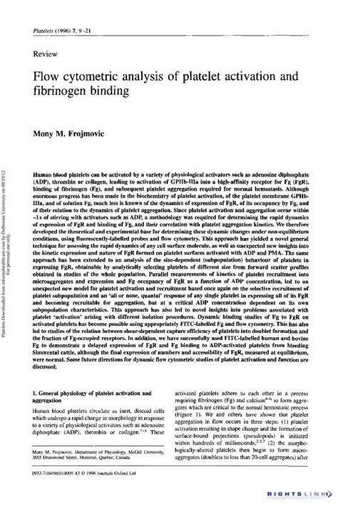 Pdf Flow Cytometric Analysis Of Platelet Activation And Fibrinogen Binding Dokumen Tips