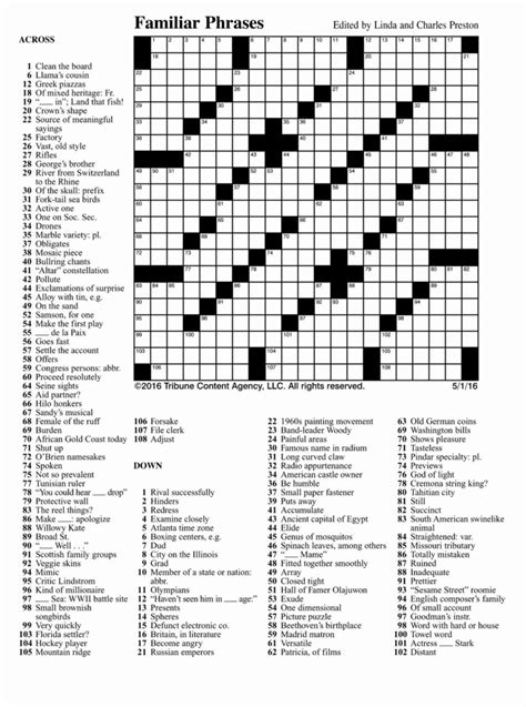 Easy Crossword Puzzles For Adults Free Printable Crosswords