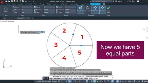 How To Divide Circle To Any Equal Parts By Autocad Youtube