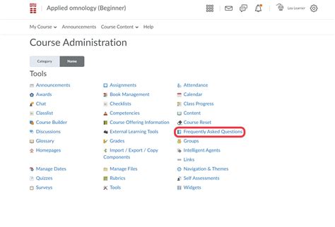 dtu learn support creating an faq