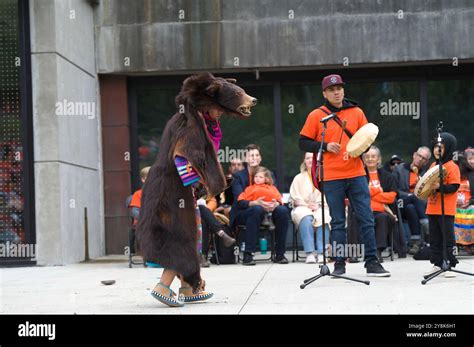 Aileen Michel Lilbear And Mitchell Tourangeau And His Nephew Perform During The National Day