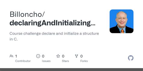 Github Billonchodeclaringandinitializingstructurechallenge Course