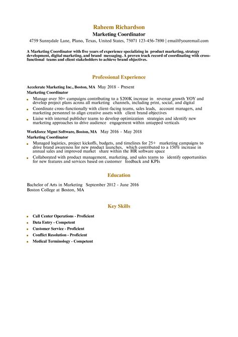 Objective Marketing Resume Marketing Resume Template 37 Free