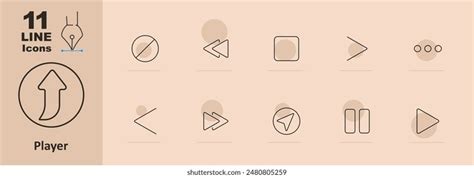 Player Set Icon Play Button Fast Stock Vector Royalty Free 2484484759