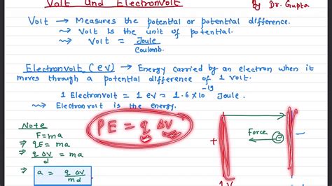 Volt And Electronvolt Lecture 5 Youtube