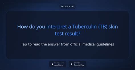 How Do You Interpret A Tuberculin Tb Skin Test Result