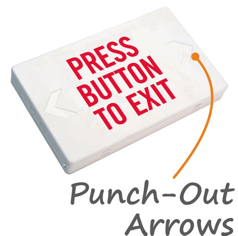 Download Press Button To Exit Led Exit Sign With Battery Backup Exit Sign Clipart Png Download