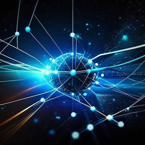 Premium Ai Image Network Connection Technology Background
