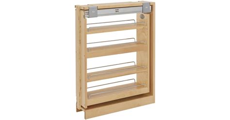 Rev A Shelf 432 BFSC 6C Wood Classics 6 W Wood Base Filler Pull Out Between Cabinet Organizer